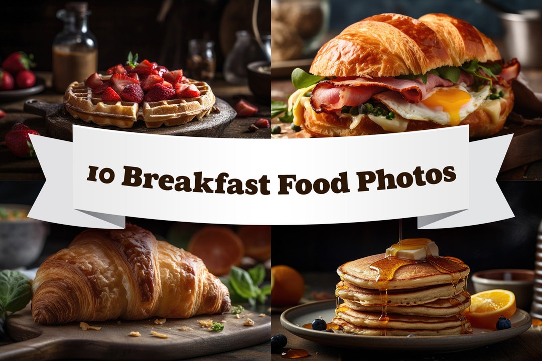 10 High Quality Breakfast Food Photos (16:9) - Etsy