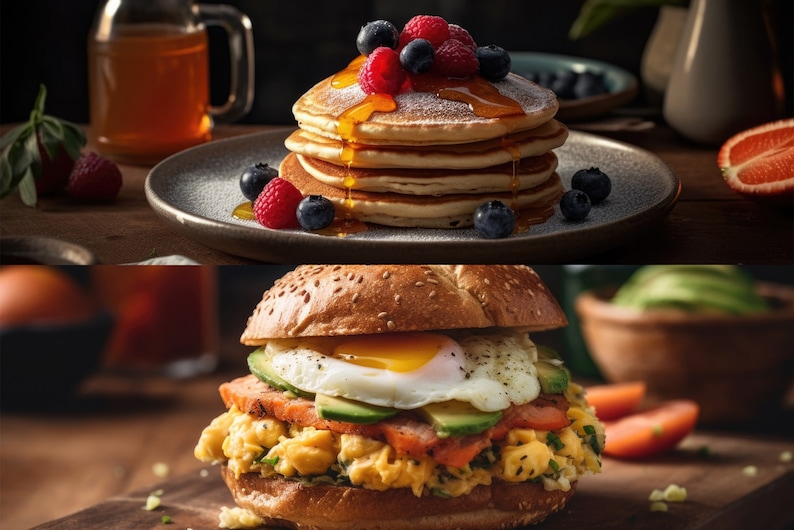 10 High Quality Breakfast Food Photos (16:9) - Etsy