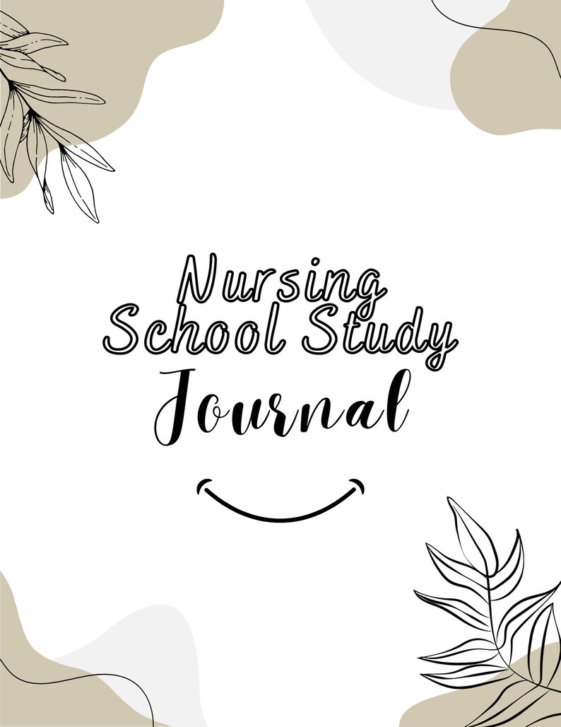 Nursing School Study Journal - Etsy