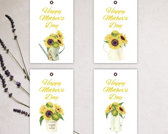 Happy Mother's Day Gift Tags, Mothers Day Flower Tags, Gift Tags for ...
