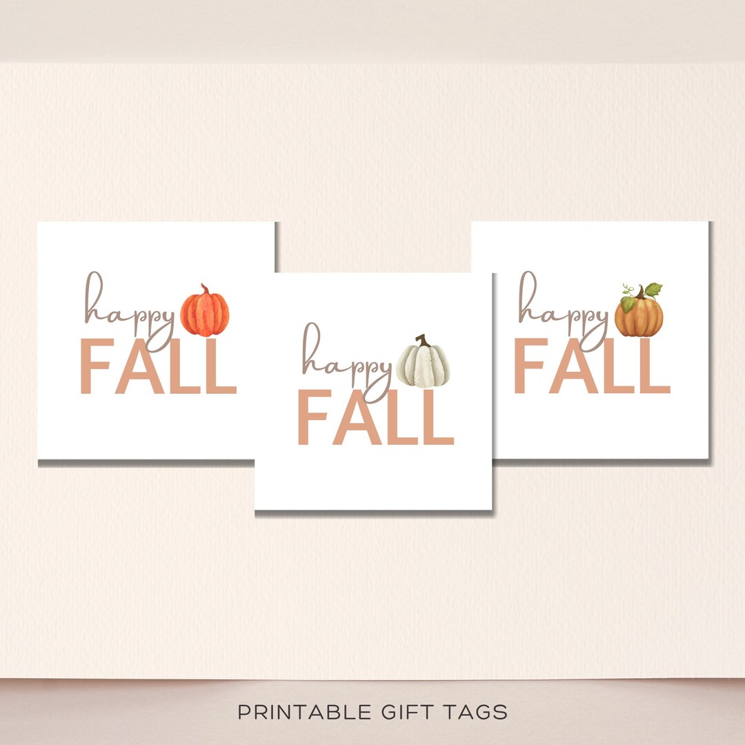 Fall Gift Tags Autumn Gift Tags Pumpkin Gift Tags Treat Bag - Etsy