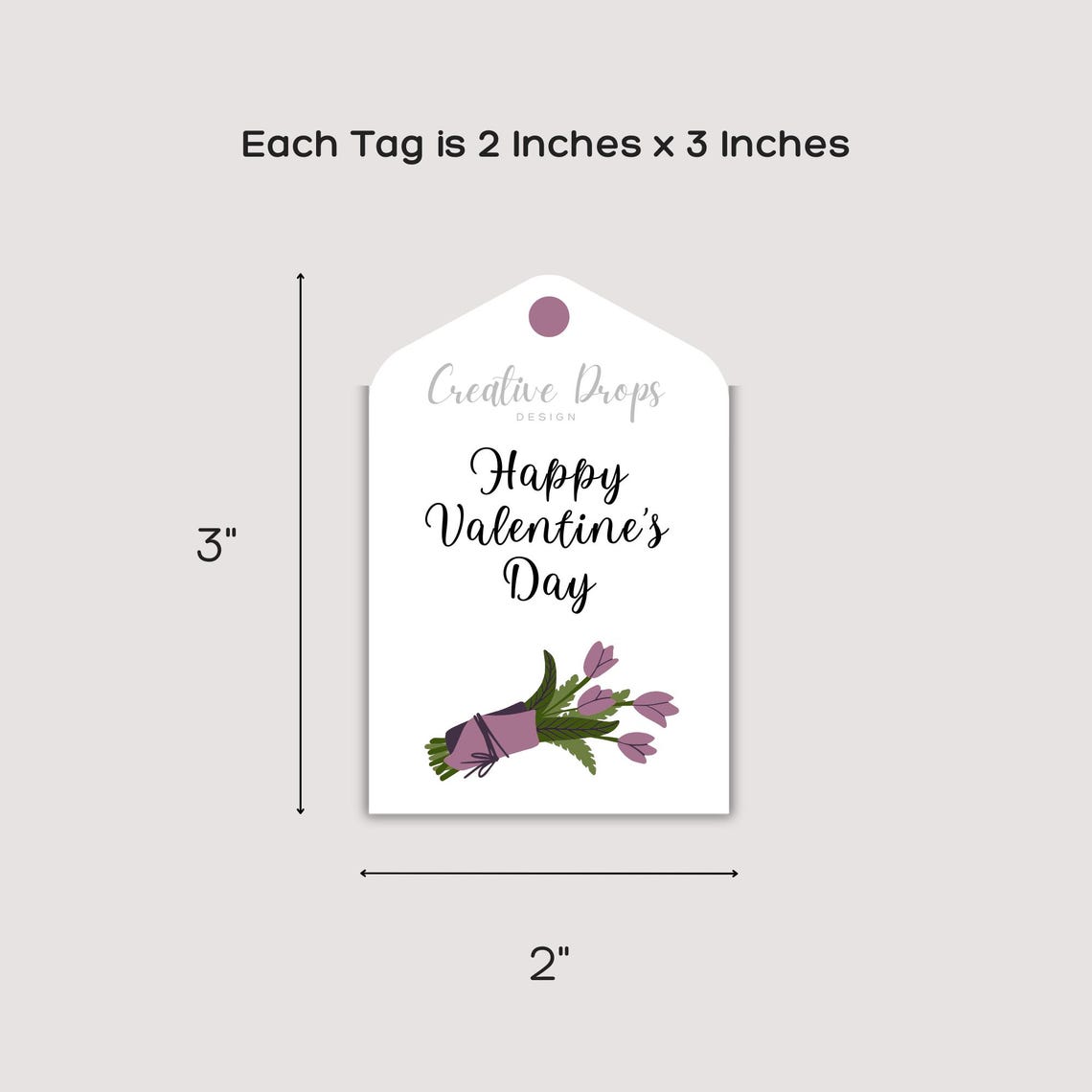 Happy Valentine's Day Gift Tags, Valentine's Day Sweet Treat Tag ...