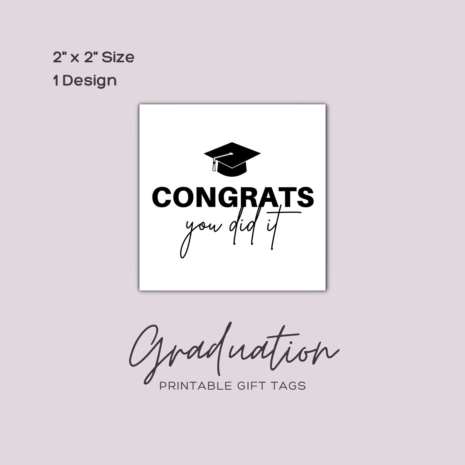 Happy Graduation Gift Tag, Graduation Tags, Congratulations Grad Tag ...