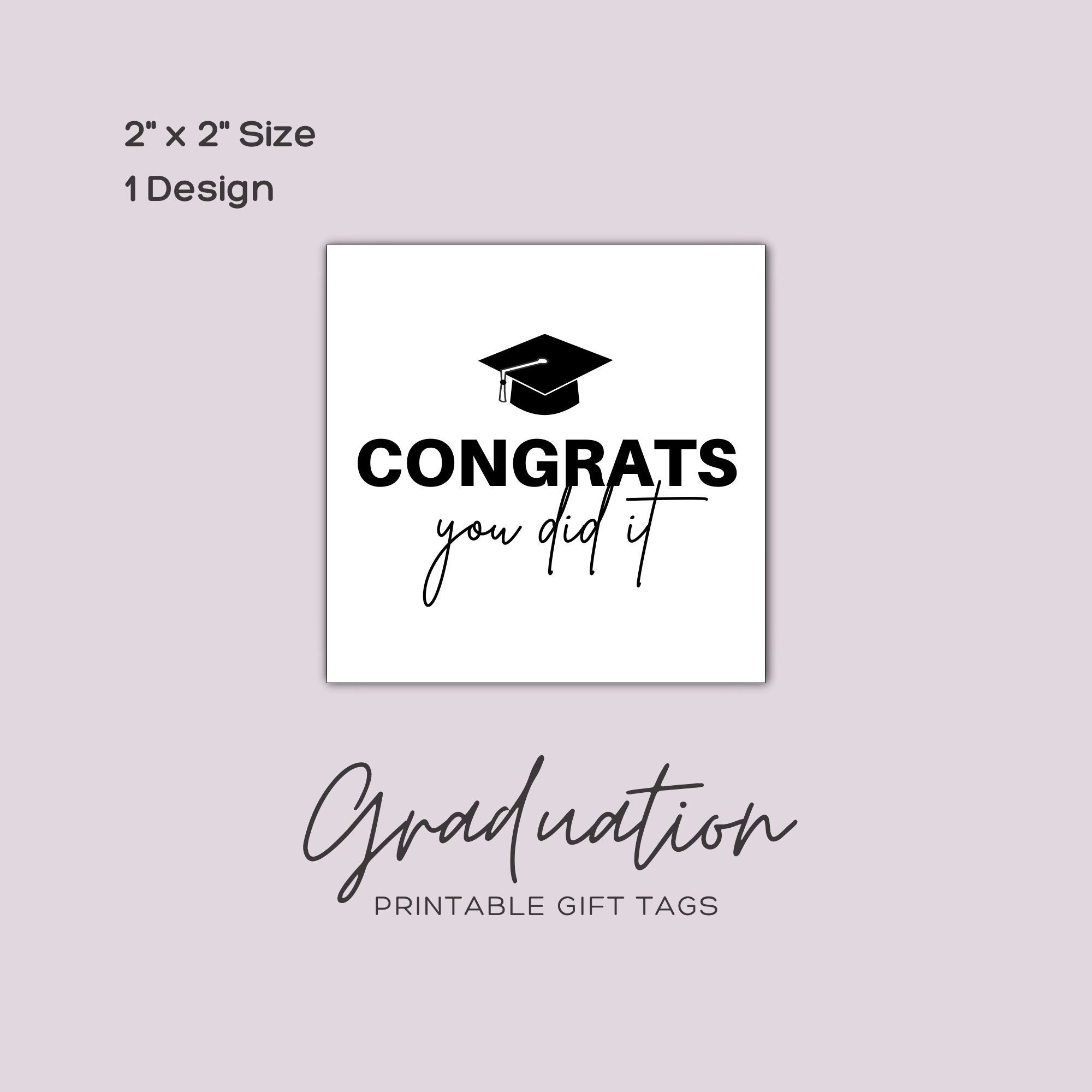 Happy Graduation Gift Tag, Graduation Tags, Congratulations Grad Tag ...