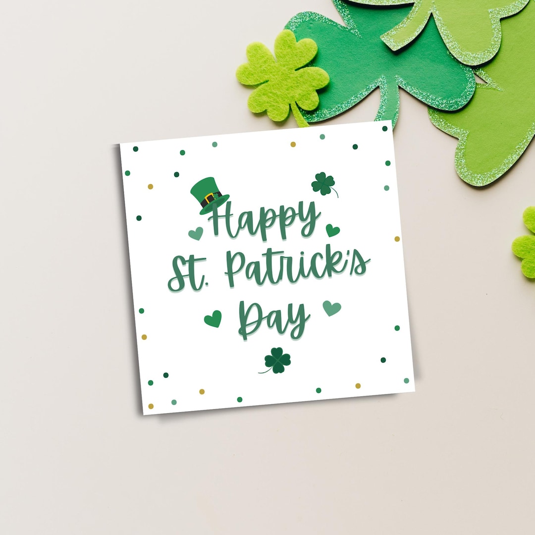 Happy St. Patrick's Day Gift Tags, Shamrock Gift Tags, St Patricks ...