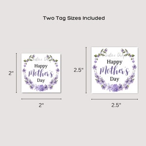 Happy Mother's Day Gift Tags, Mothers Day Flower Tags, Floral Gift Tags ...