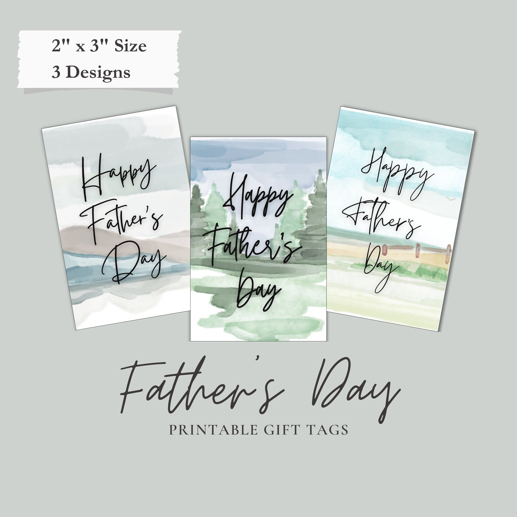 Happy Father's Day Gift Tags, Father's Day Scenic Tags, Gift Tags for ...