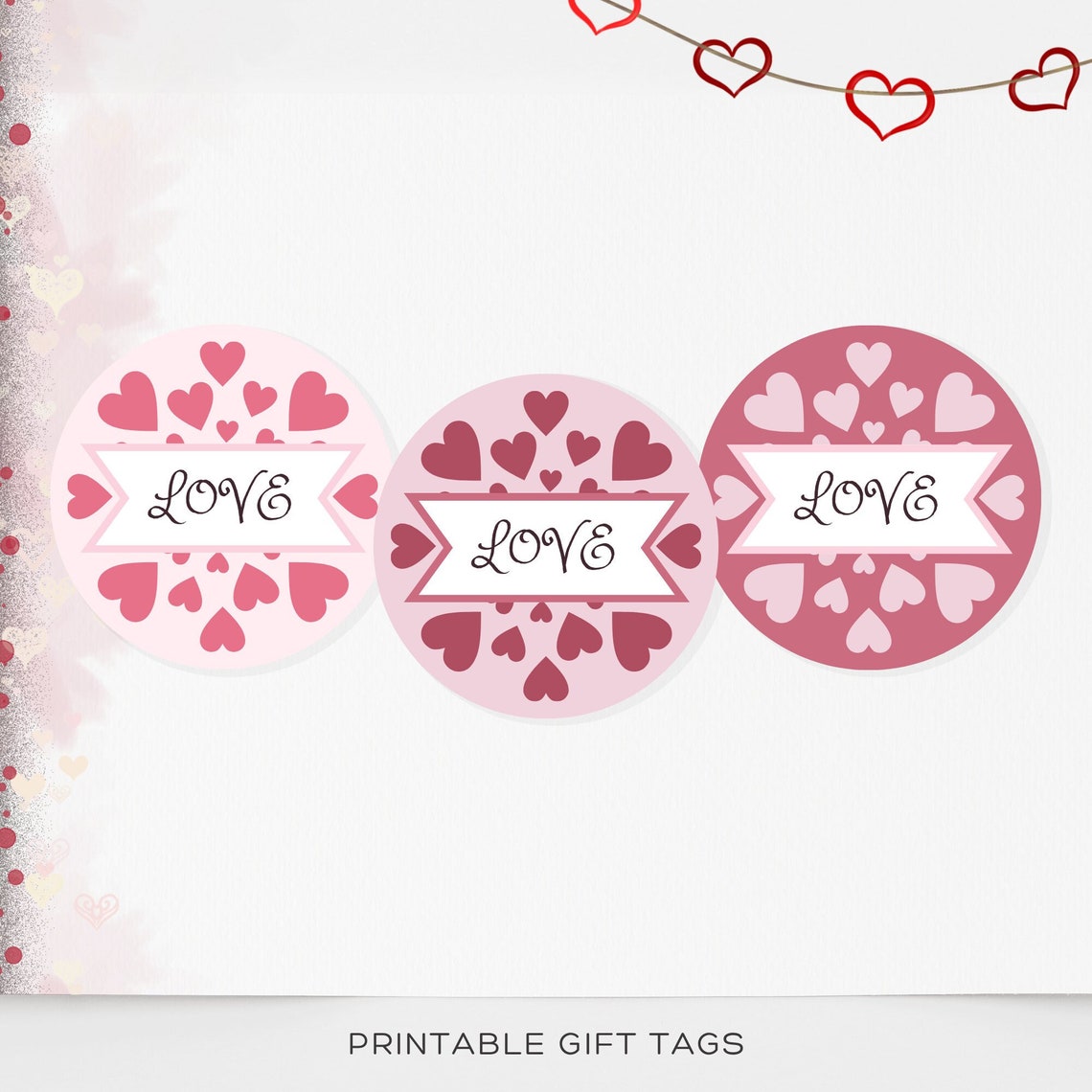 Happy Valentine's Day Gift Tags, Valentine's Day Sweet Treat Tag ...