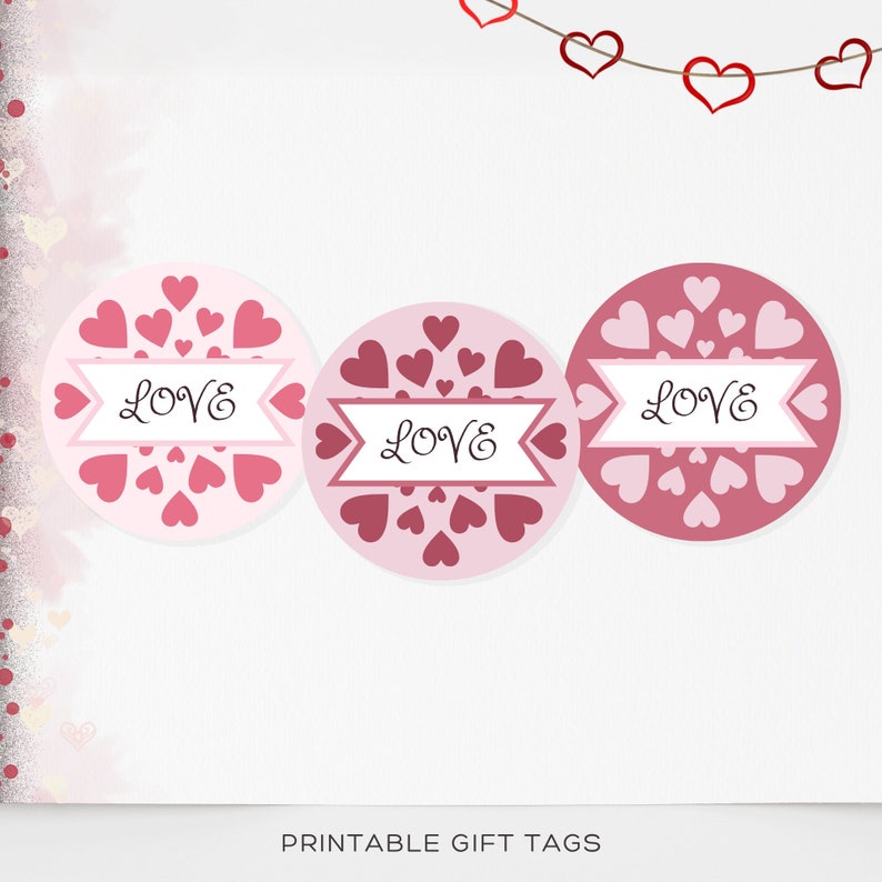 Happy Valentine's Day Gift Tags, Valentine's Day Sweet Treat Tag ...