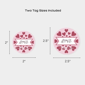 Happy Valentine's Day Gift Tags, Valentine's Day Sweet Treat Tag ...