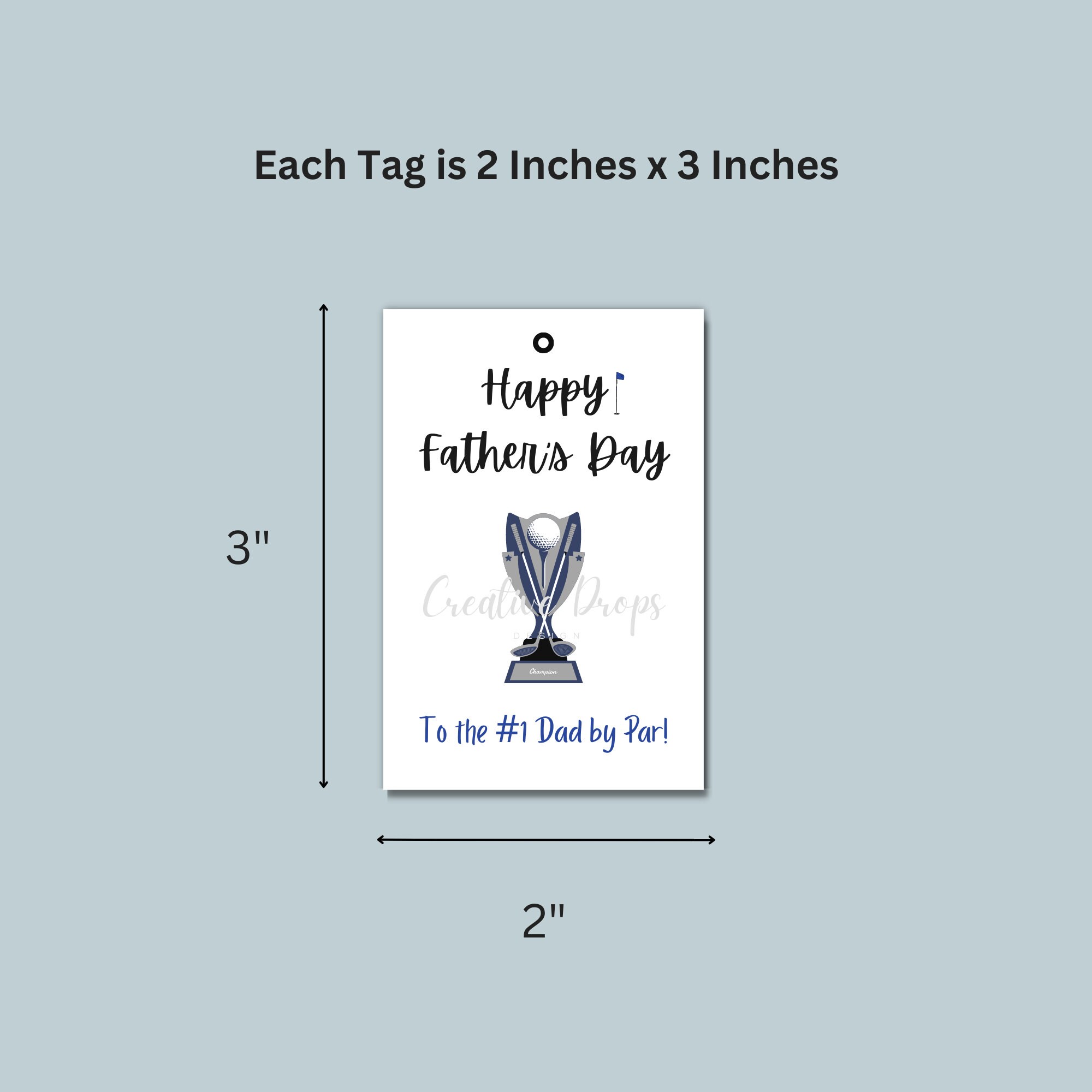 Happy Father's Day Gift Tags, Father's Day Golf Tags, Gift Tags for Dad ...
