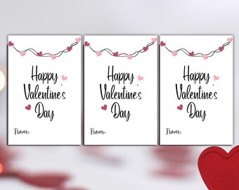 Happy Valentine's Day Gift Tags, Valentine's Day Sweet Treat Tag ...