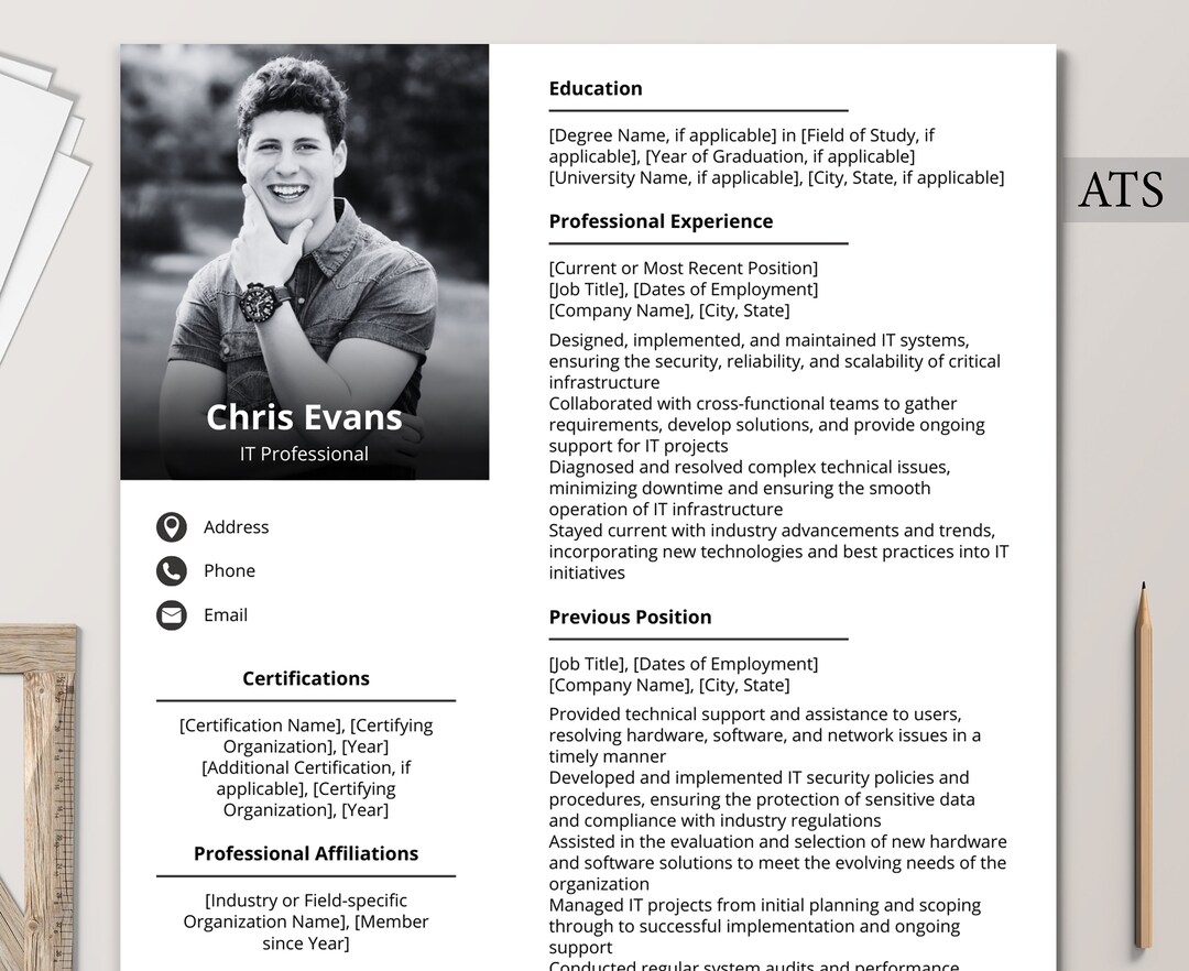 Information Technology Executive Resume Template Bundle for Google Docs ...