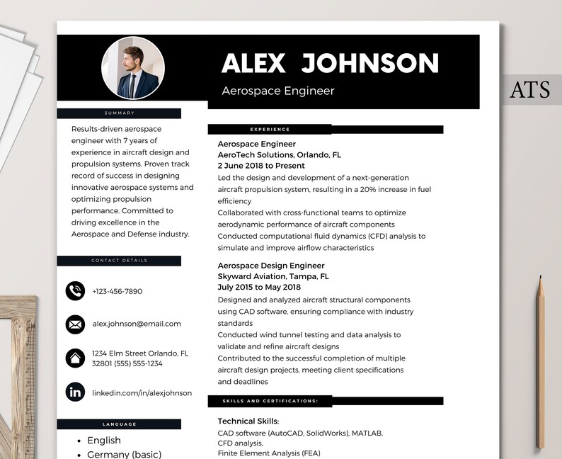 ENGINEER Executive Resume Template Bundle for Google Docs and Word With ...