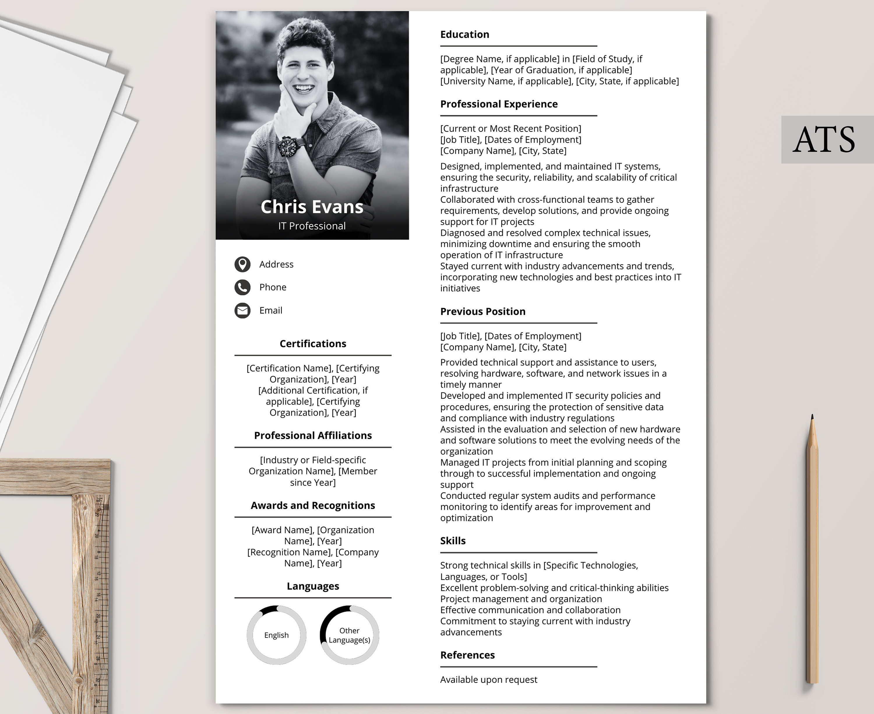 Information Technology Executive Resume Template Bundle for Google Docs ...