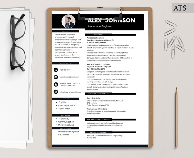 ENGINEER Executive Resume Template Bundle for Google Docs and Word With ...