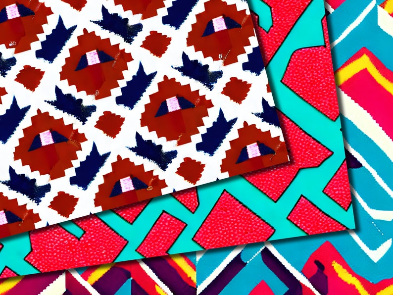 Aztec Tribal, Seamless Digital Paper, Collection 3, 12 Designs, 12x12 ...
