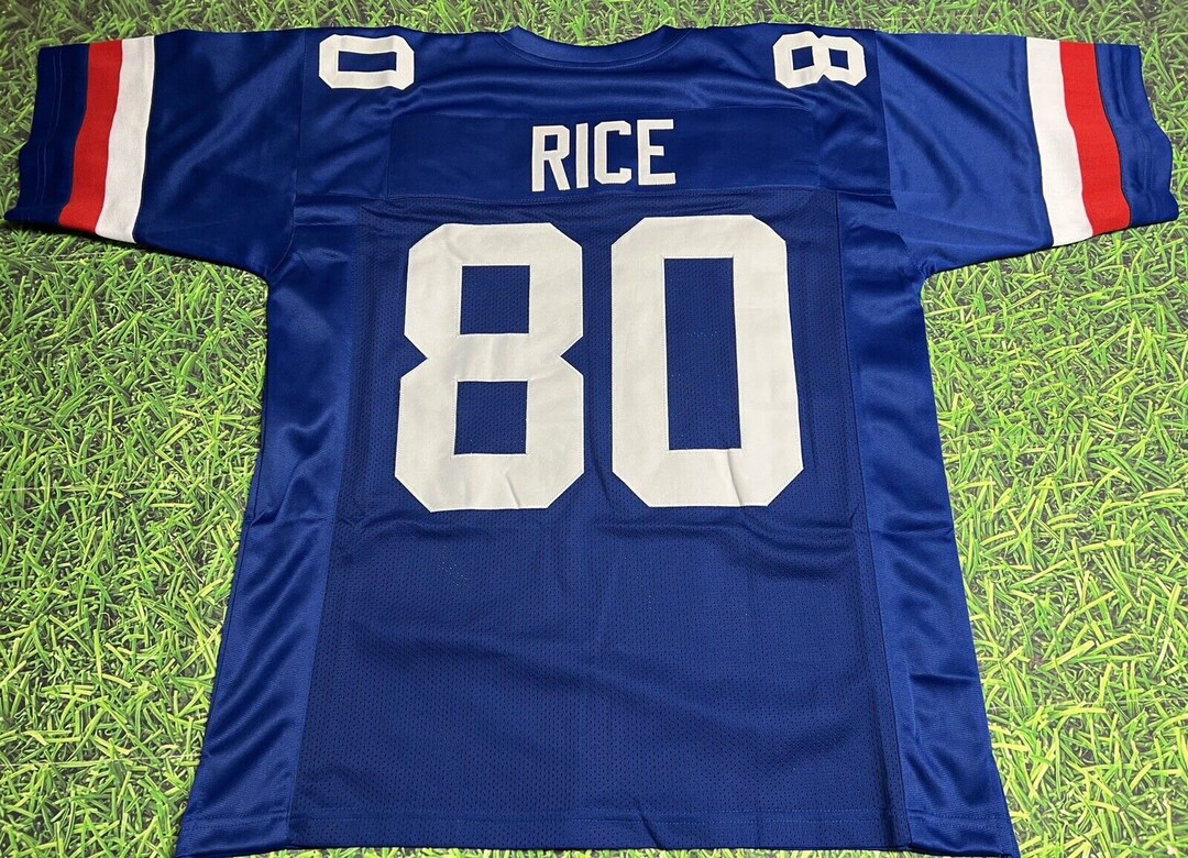 Rice San Francisco Blue Throwback Pro Bowl Custom Jersey Stitched ...