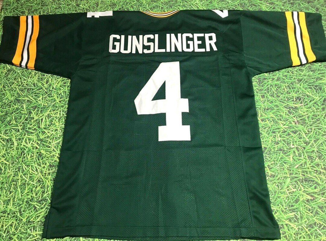 Favre "gunslinger" Green Bay Green Custom Jersey Stitched Football New ...