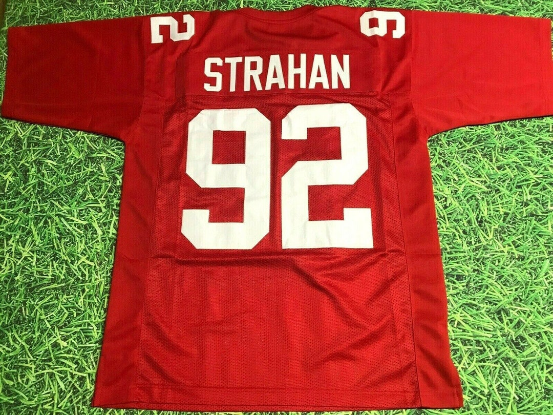 Strahan New York Red Custom Jersey Stitched Football New No Brand/no ...