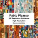 16 Pablo Picasso Inspired Seamless Patterns, Digital Papers, Seamless ...