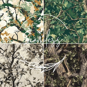 16 Real Tree Camo Patterns, Digital Papers, Seamless Patterns ...