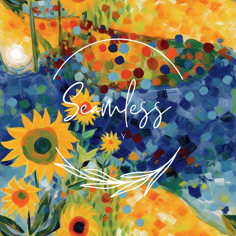16 Vincent Van Gogh Inspired Seamless Patterns Digital - Etsy