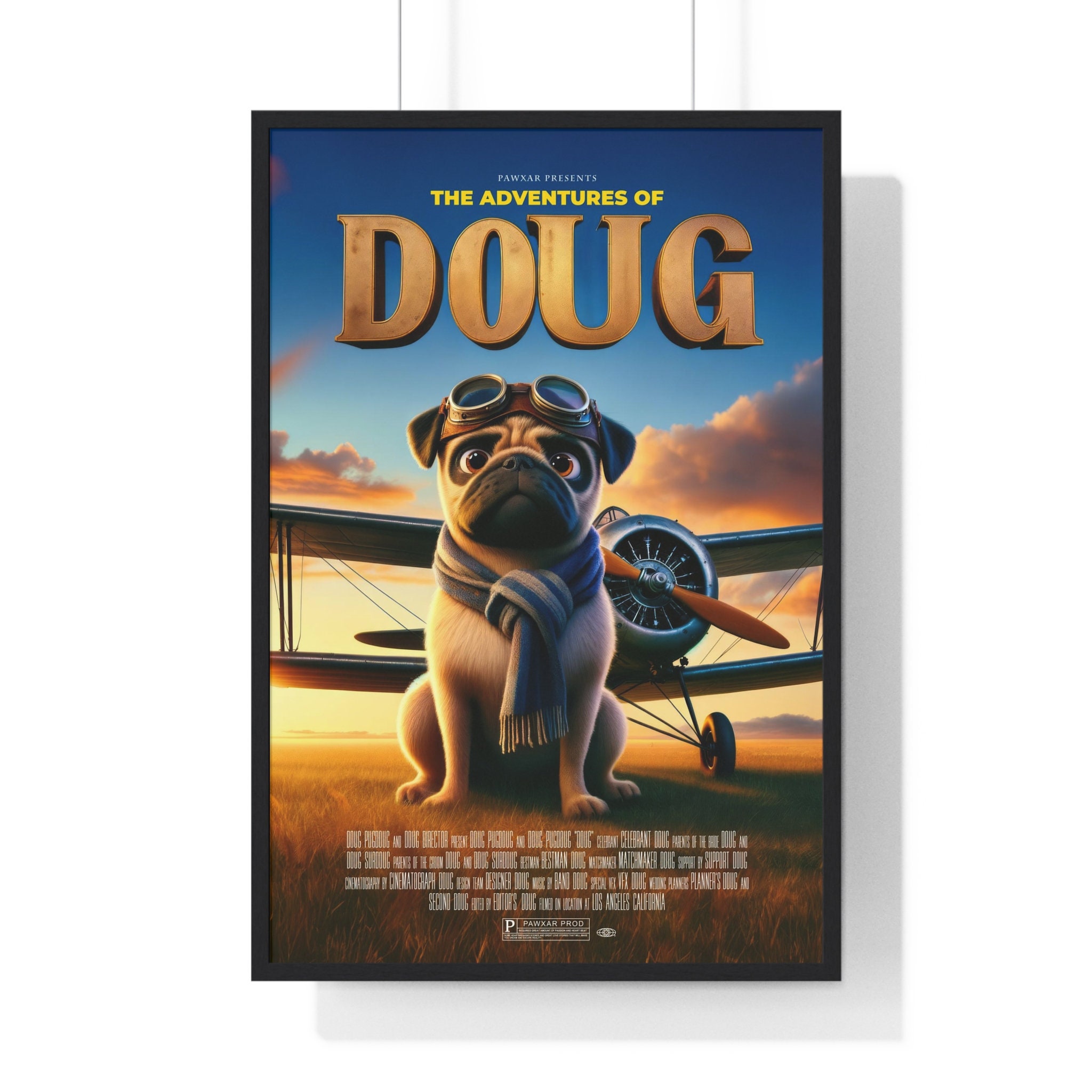 24 Hour Personalized Pixar Pet Poster, Custom Animated Pet Caricature ...