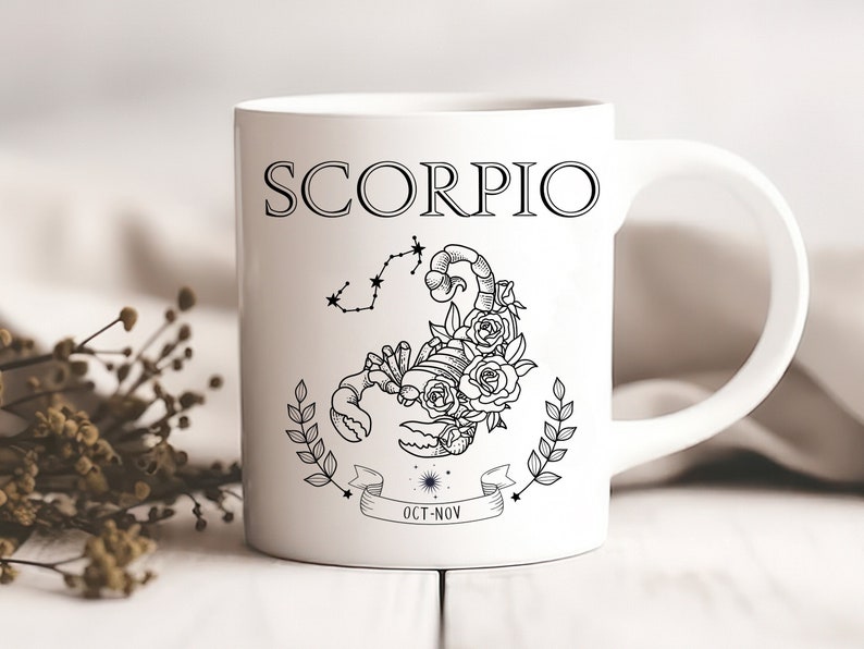 Scorpio Coffee Mug, Scorpio Birthday Gift, Zodiac Birthday Gift, Scorpio Energy Mug, Scorpio ...