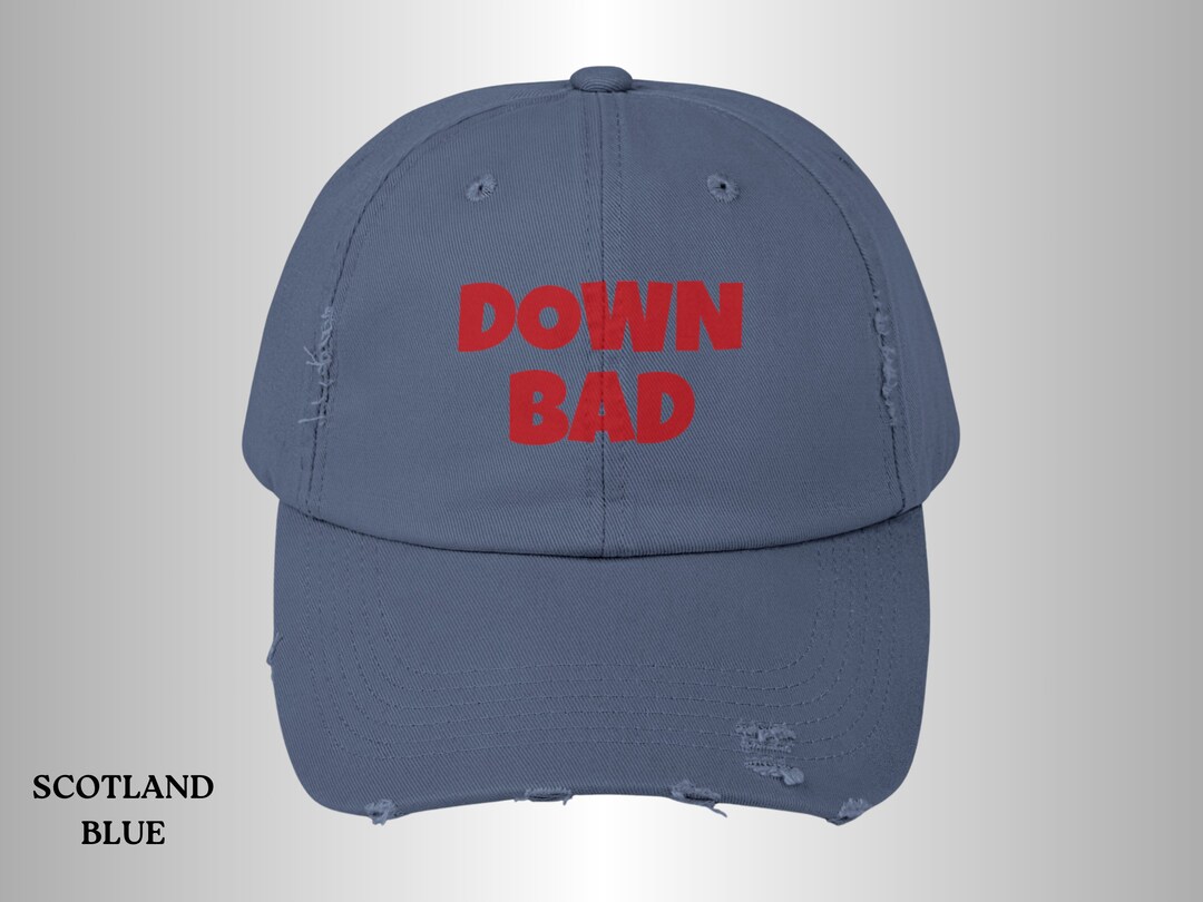 DOWN BAD Unisex Distressed Cap, Crying at the Gym Funny Gym Hat - Etsy