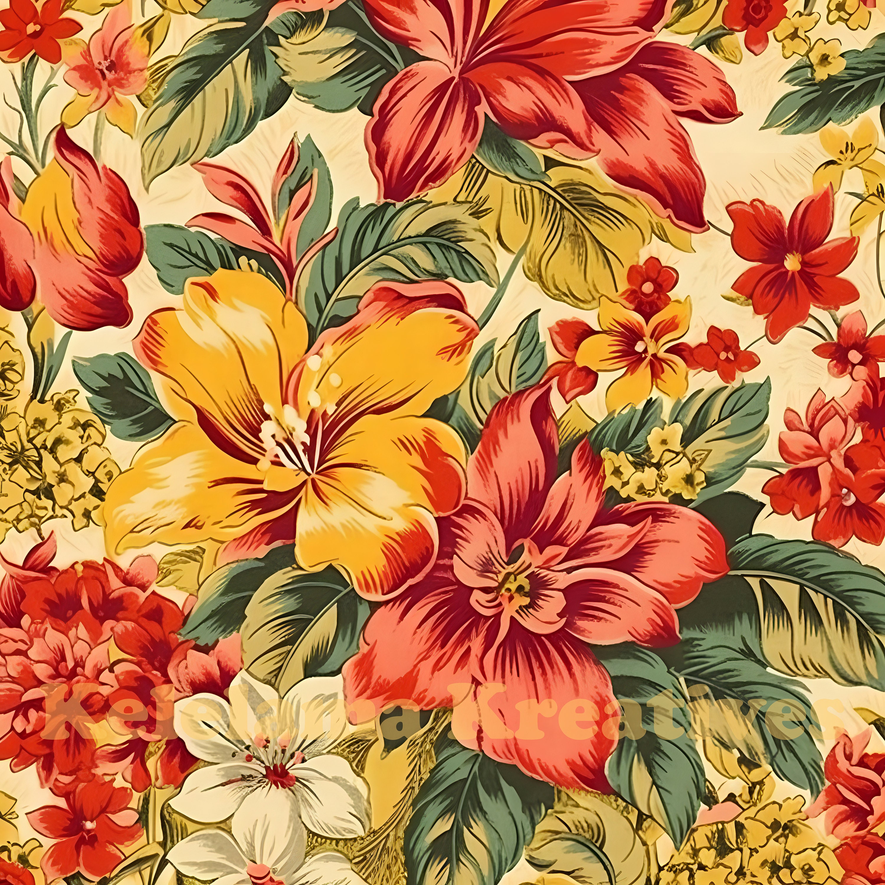 Stunning High Resolution 4000 X 4000, 300 PPI Hawaiian 10-pack, Digital ...