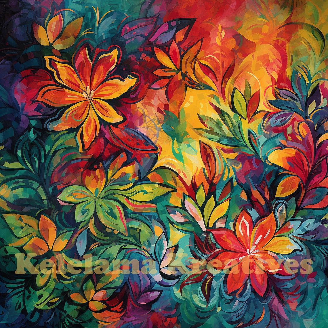 Stunning High Resolution 4000 X 4000, 300 PPI Hawaiian 10-pack, Digital ...