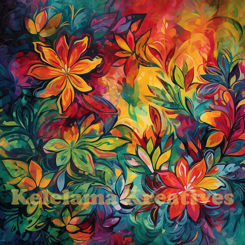 Stunning High Resolution 4000 X 4000, 300 PPI Hawaiian 10-pack, Digital ...