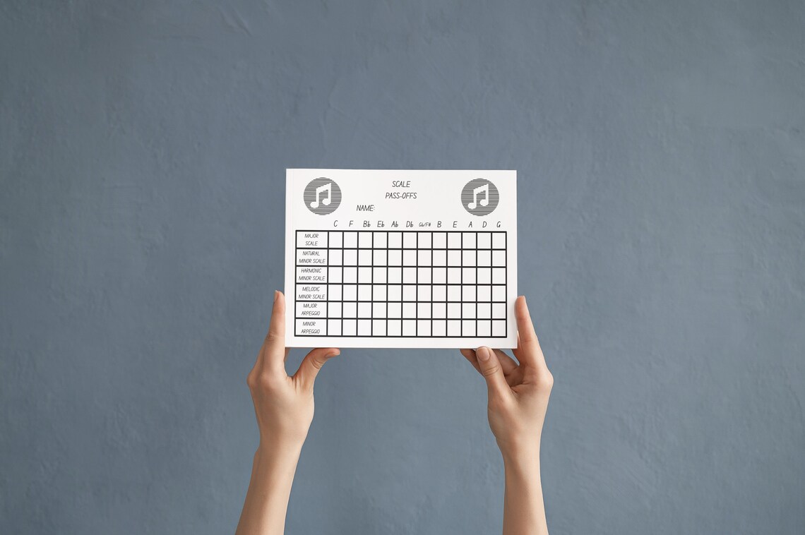 Major and Minor Scales + Arpeggios Pass-off Sheet - Etsy