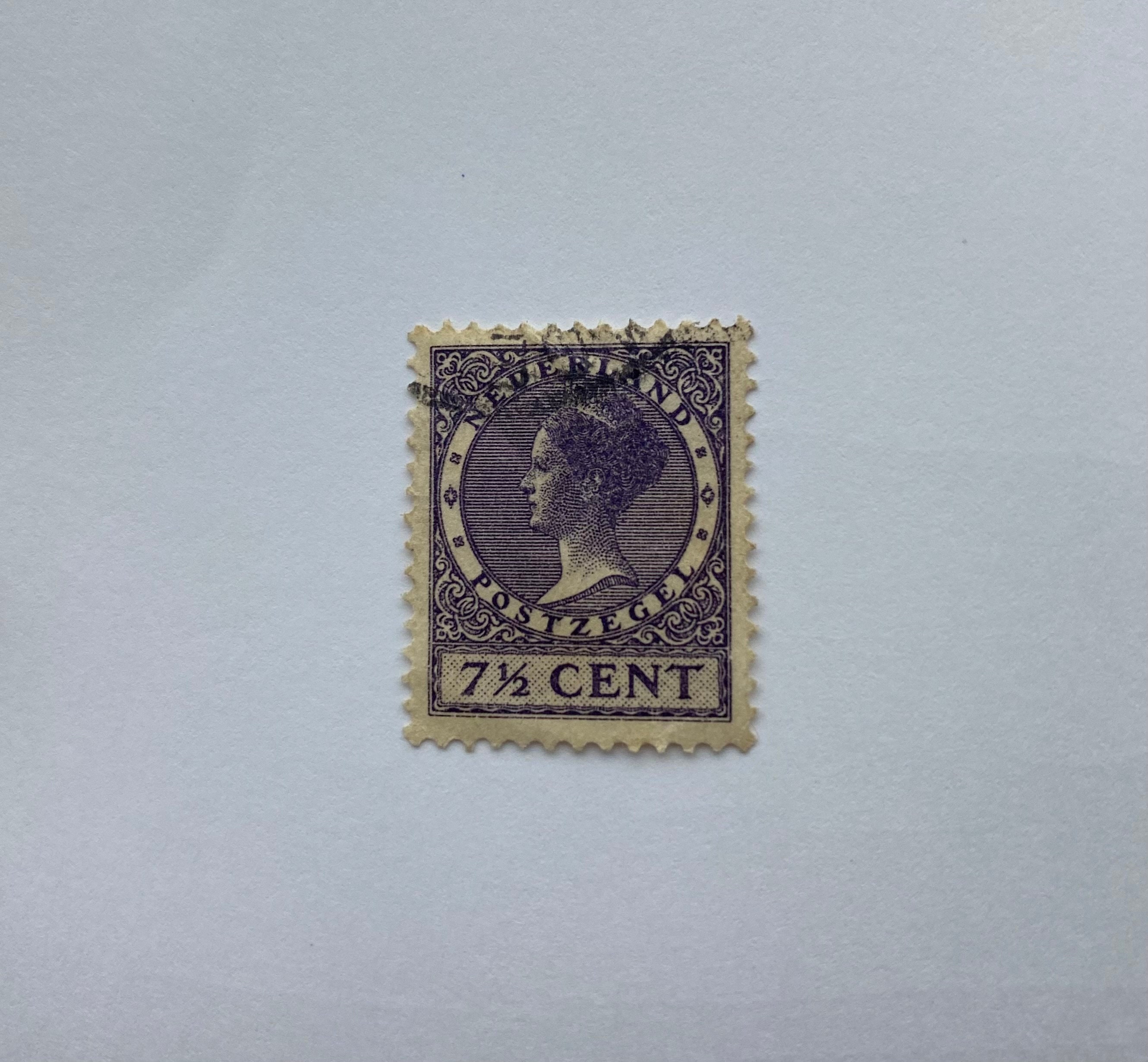 1927 Nederland 7 1/2 Cent Stamp - Etsy