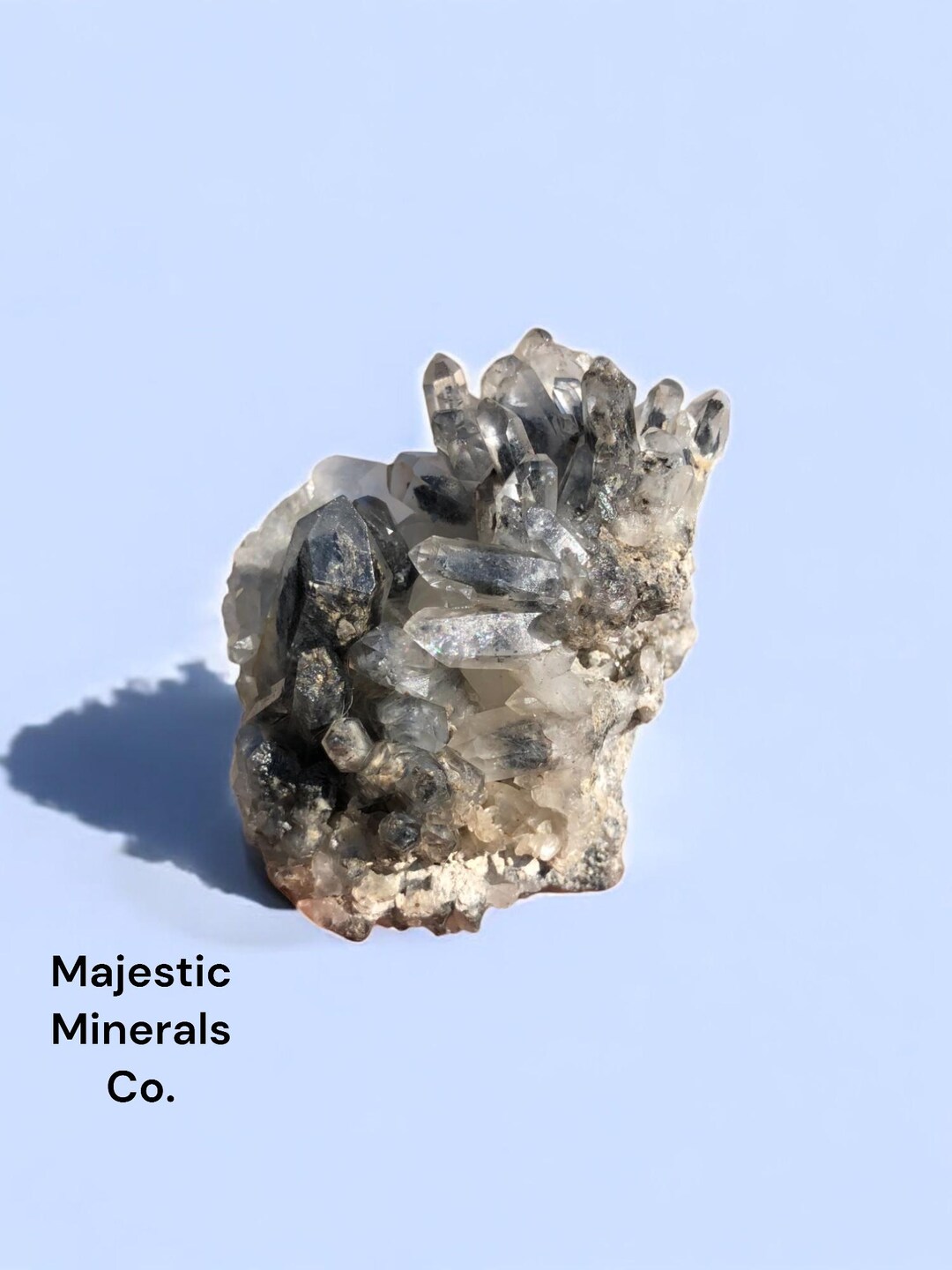 60 Gram Natural Phantom Quartz Crystals Bunch on Mother Rock From ...