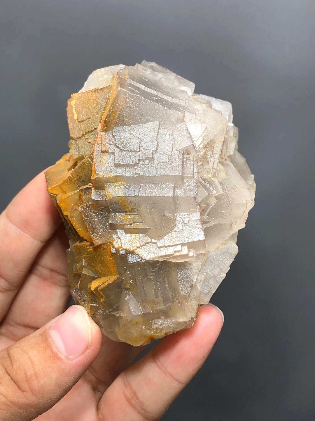 347 Gram Beautiful Natural Grey Fluorite Specimen From Baluchistan ...