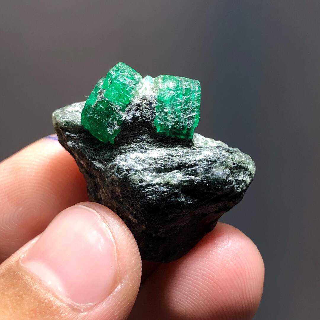 9.4 Gram Beautiful Natural Emerald Crystals on Matix From Swat KPK ...