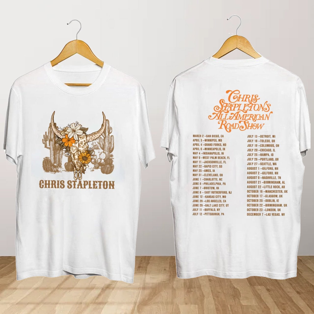 Chris Stapleton All Road Show Tour 2024 T Shirt sold by Philip ...