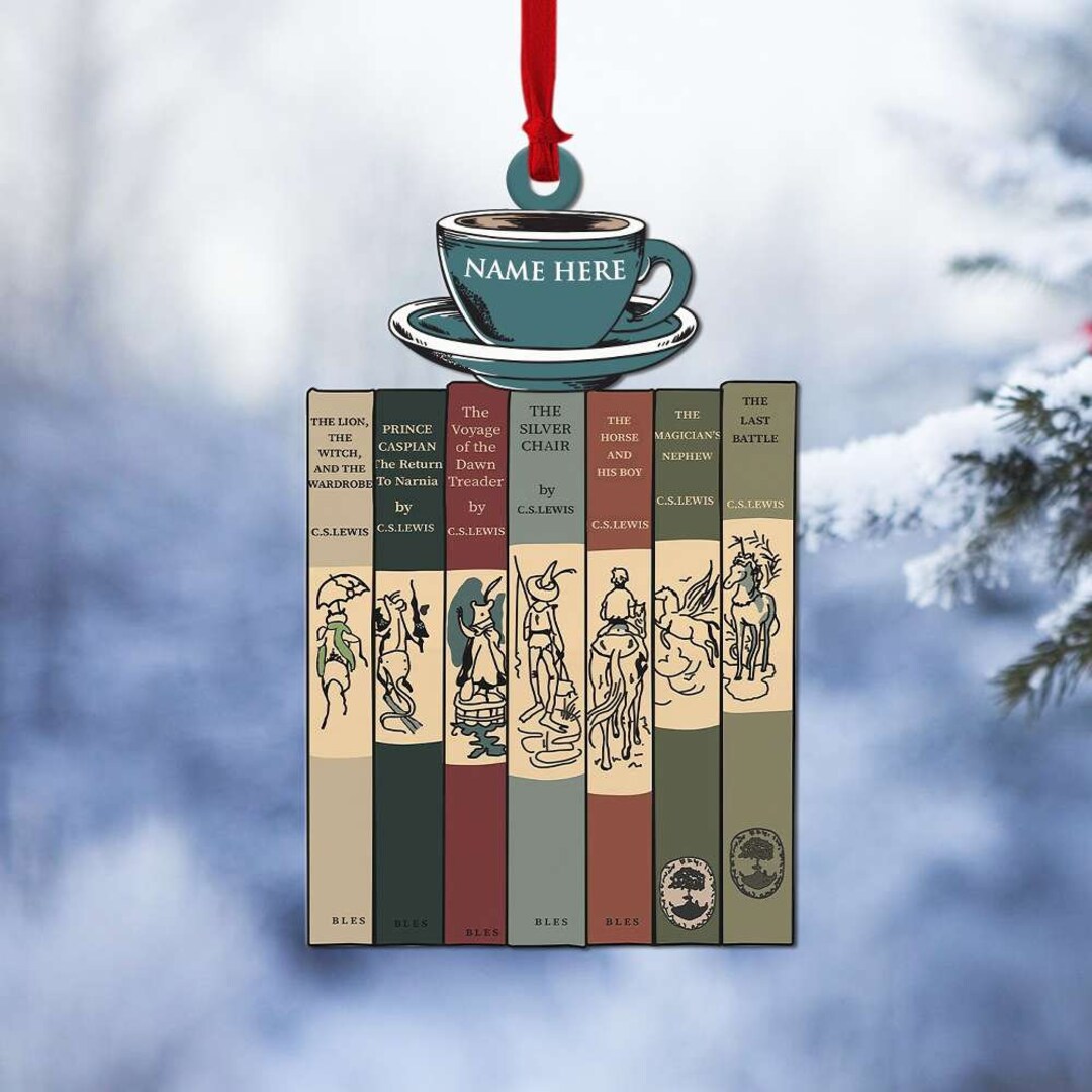 Personalized C. S. Lewis Collection Book Ornament, Lewis Book Ornament ...