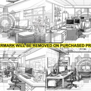 Zoom Technical Drawing Virtual Background for Office Digital Art for ...