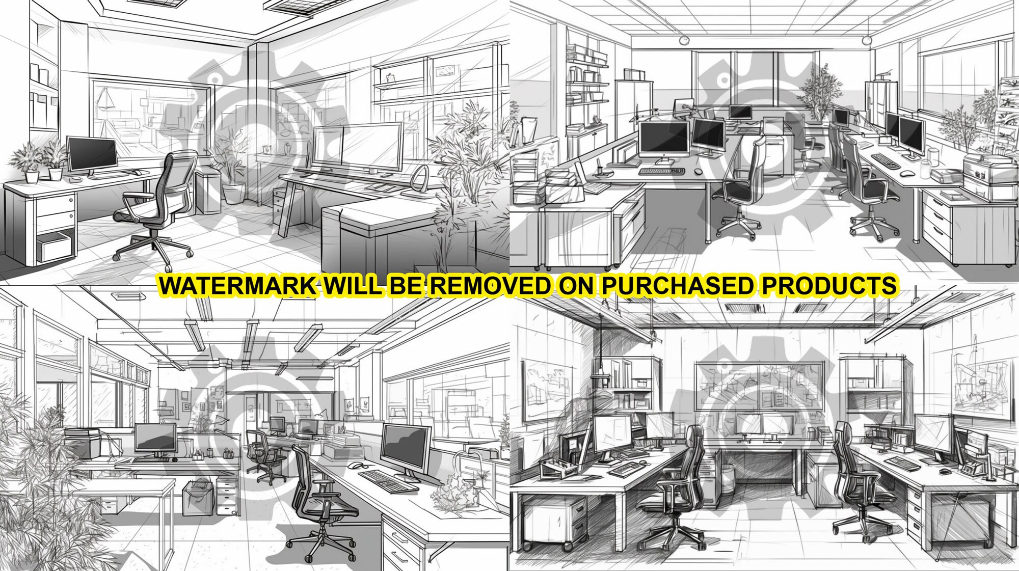 Zoom Technical Drawing Virtual Background for Office Digital Art for ...