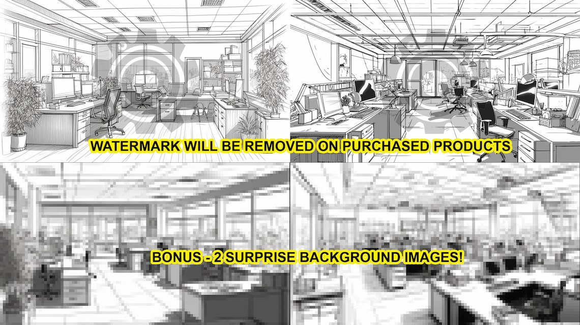 Zoom Technical Drawing Virtual Background for Office Digital Art for ...