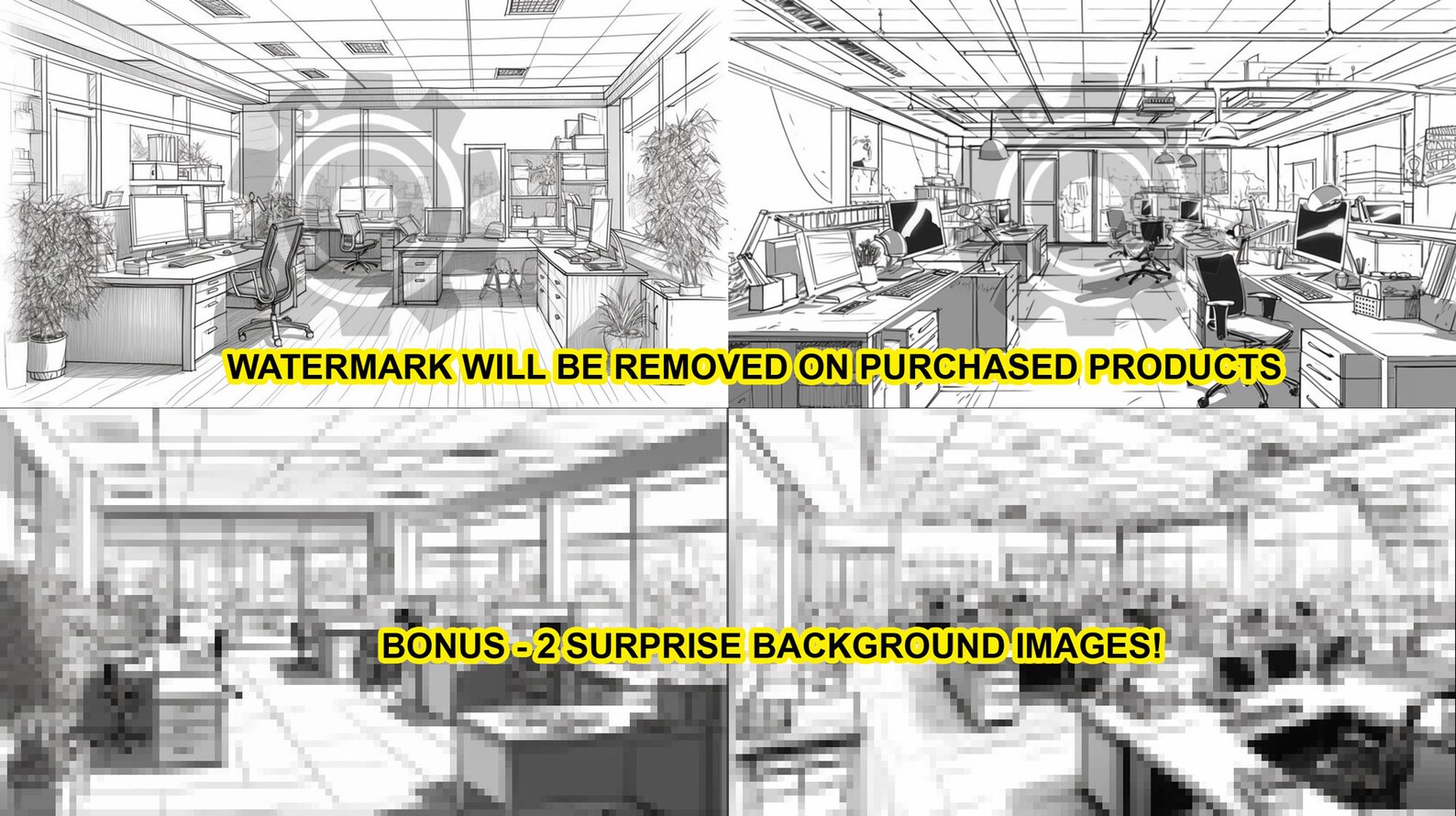 Zoom Technical Drawing Virtual Background for Office Digital Art for ...