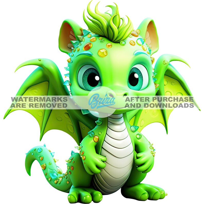 Cute Baby Dragons Clipart Image Bundle Fantasy Art PNG - Etsy
