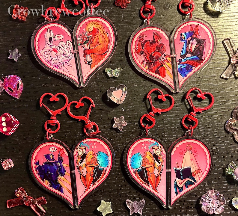 ULTRAKILL 2” Acrylic Magnetic Matching Heart Keychains (READ DESC) - Etsy