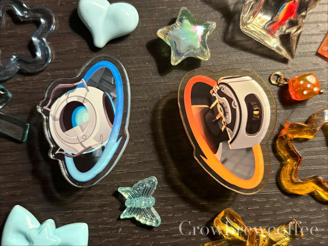 Portal Wheatley + Glados 1.5” Acrylic Pin Set (2pcs) - Read Desc! - Etsy
