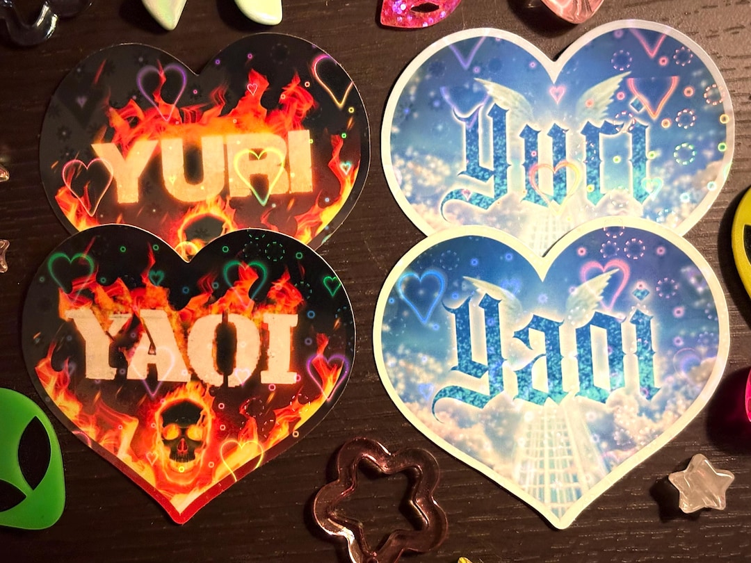 YAOI/YURI Holographic 3” Waterproof Stickers - Etsy