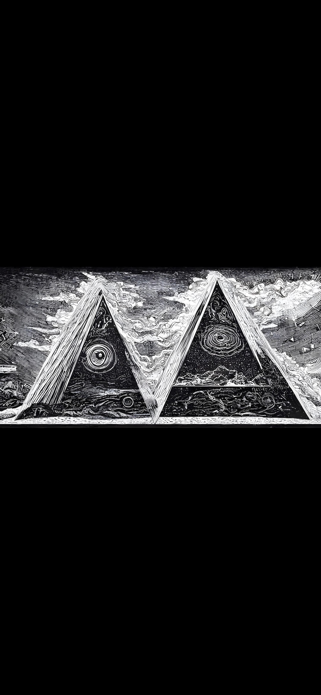 Twin Pyramids Geometric AI Art Digital Download Art Prints - Etsy