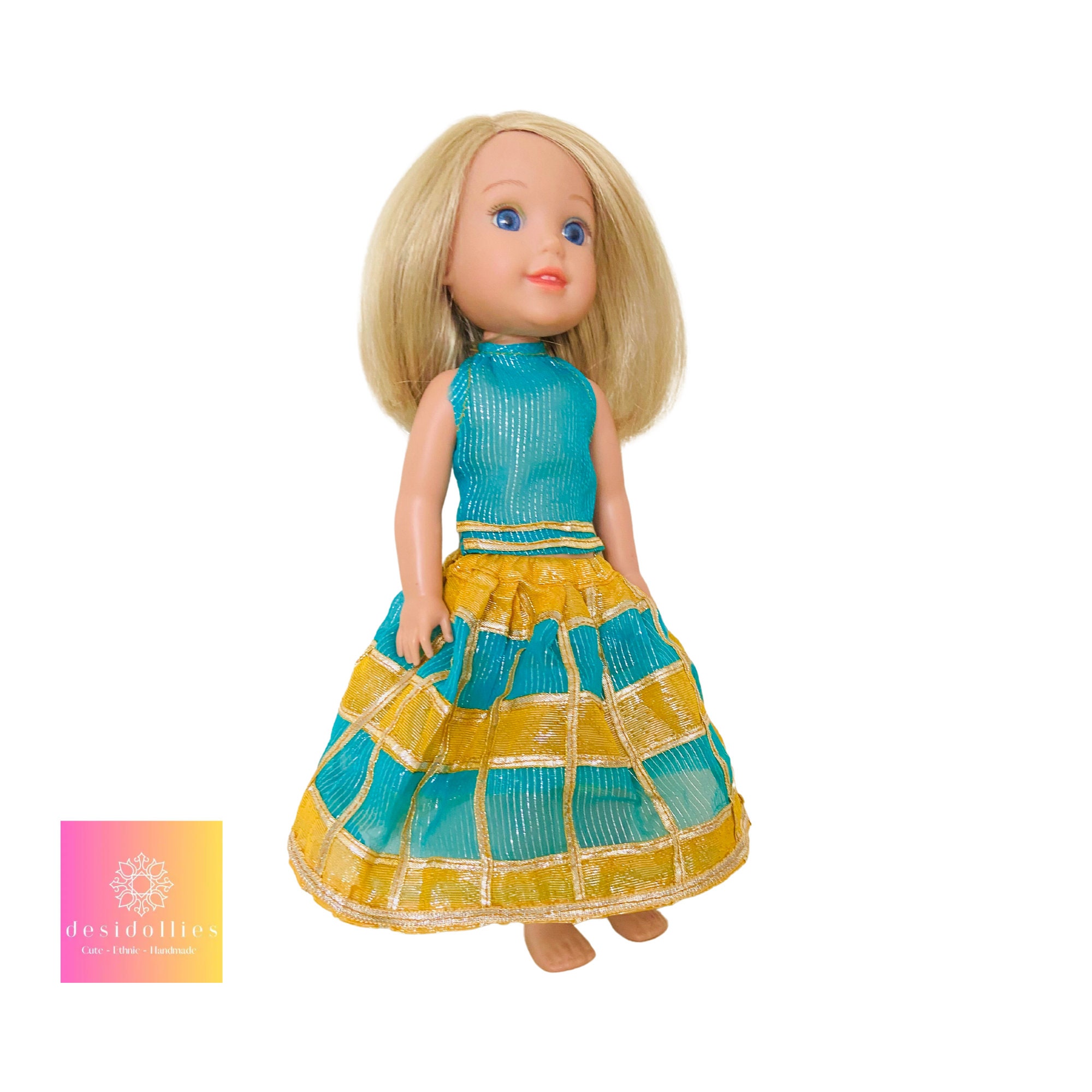 Indian Doll Dress 14" Doll Lehenga Eid Gift Girls Pakistani Doll ...
